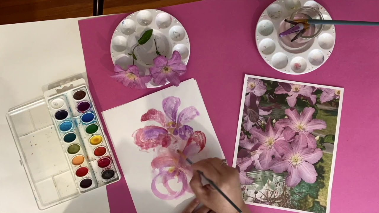 Draw a Clematis - YouTube