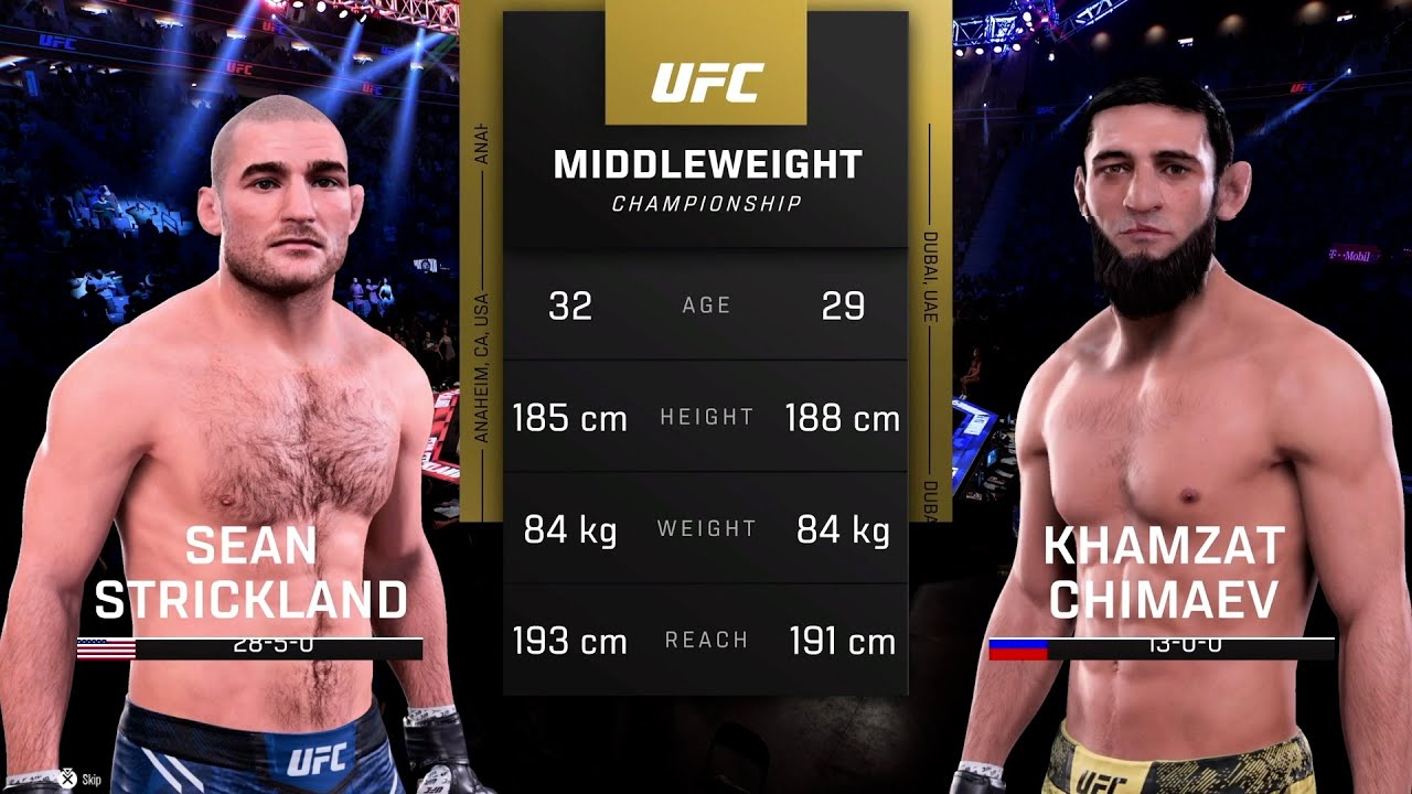 THAT WAS A COMPLETE BLOOD BATH SEAN STRICKLAND VS KHAMZAT CHIMAEV UFC 5 ...