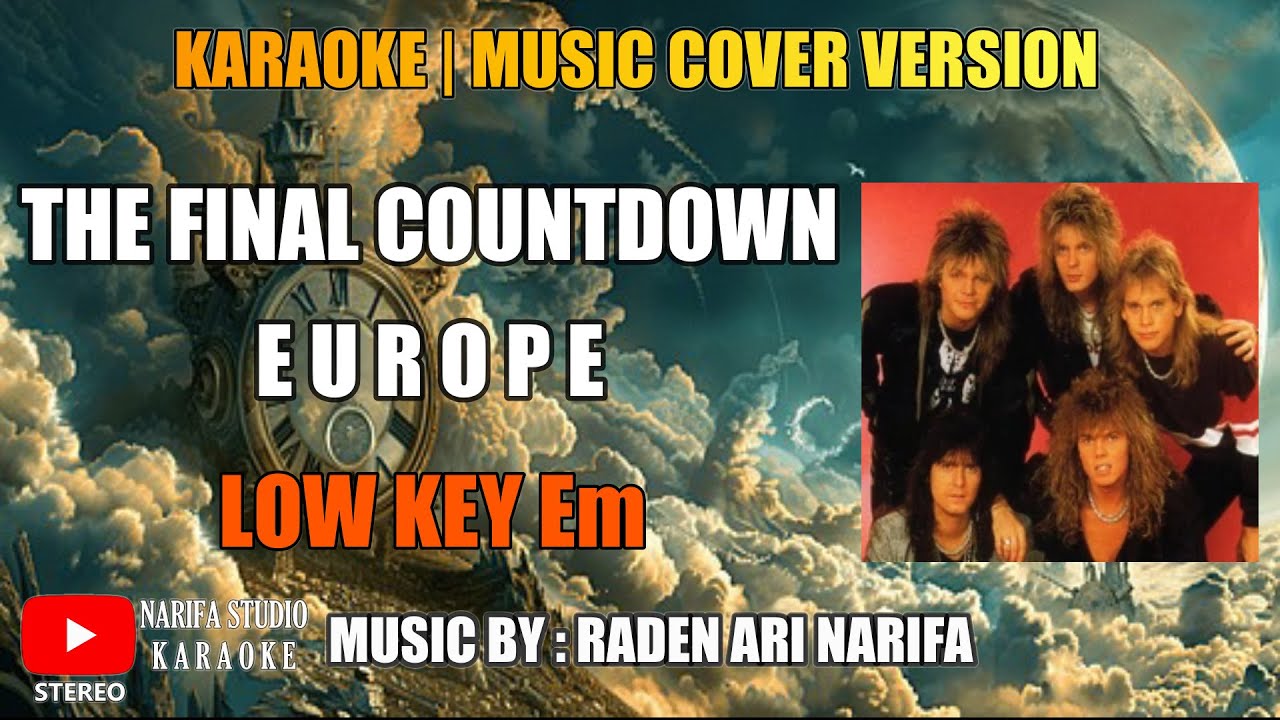 karaoke the final countdown Europe Low Key - YouTube