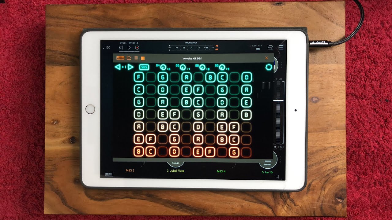 Velocity Keyboard MPE Midi Controller - AUv3 - Demo for the iPad - YouTube