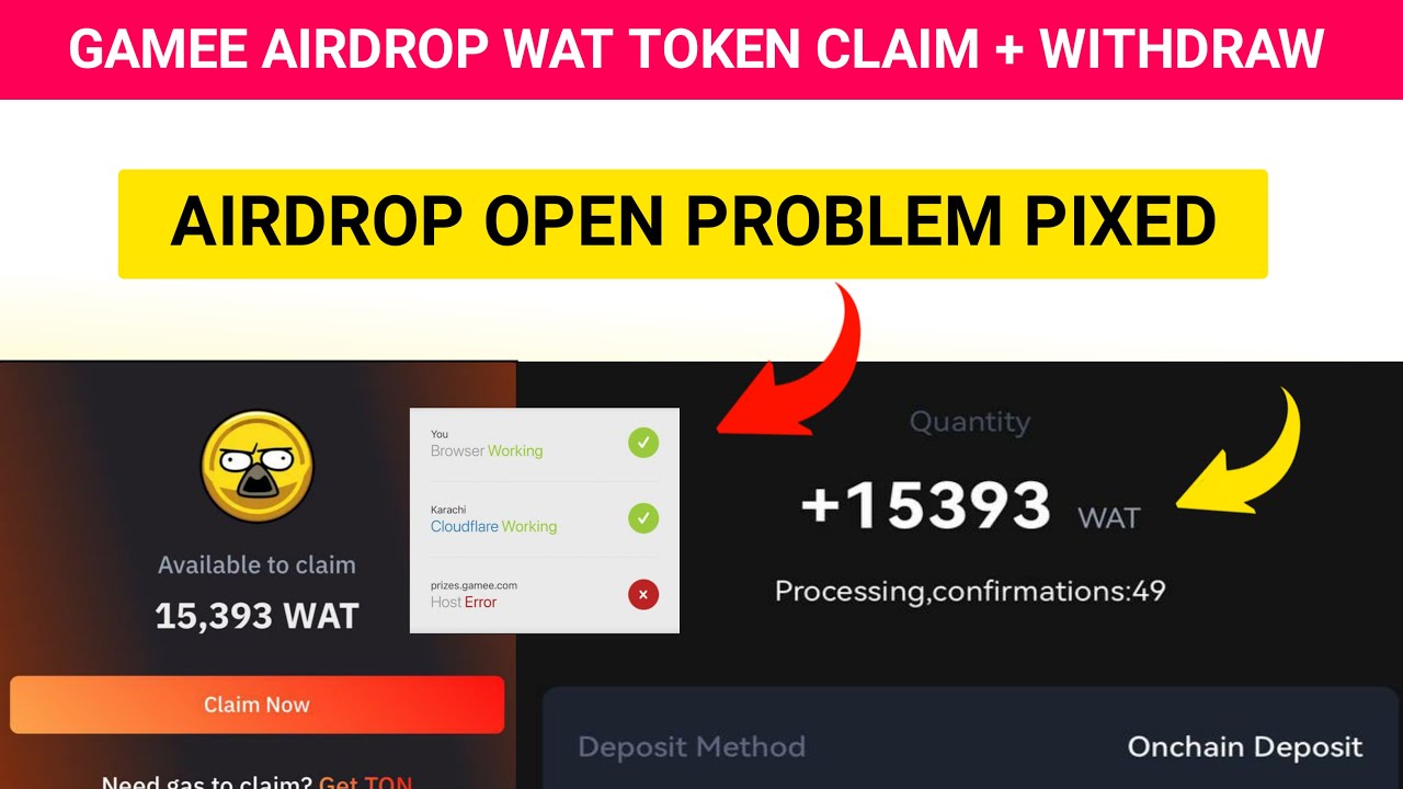 Gamee AirDrop WAT Token Withdraw || Gamee AirDrop Withdraw | WAT Token ...