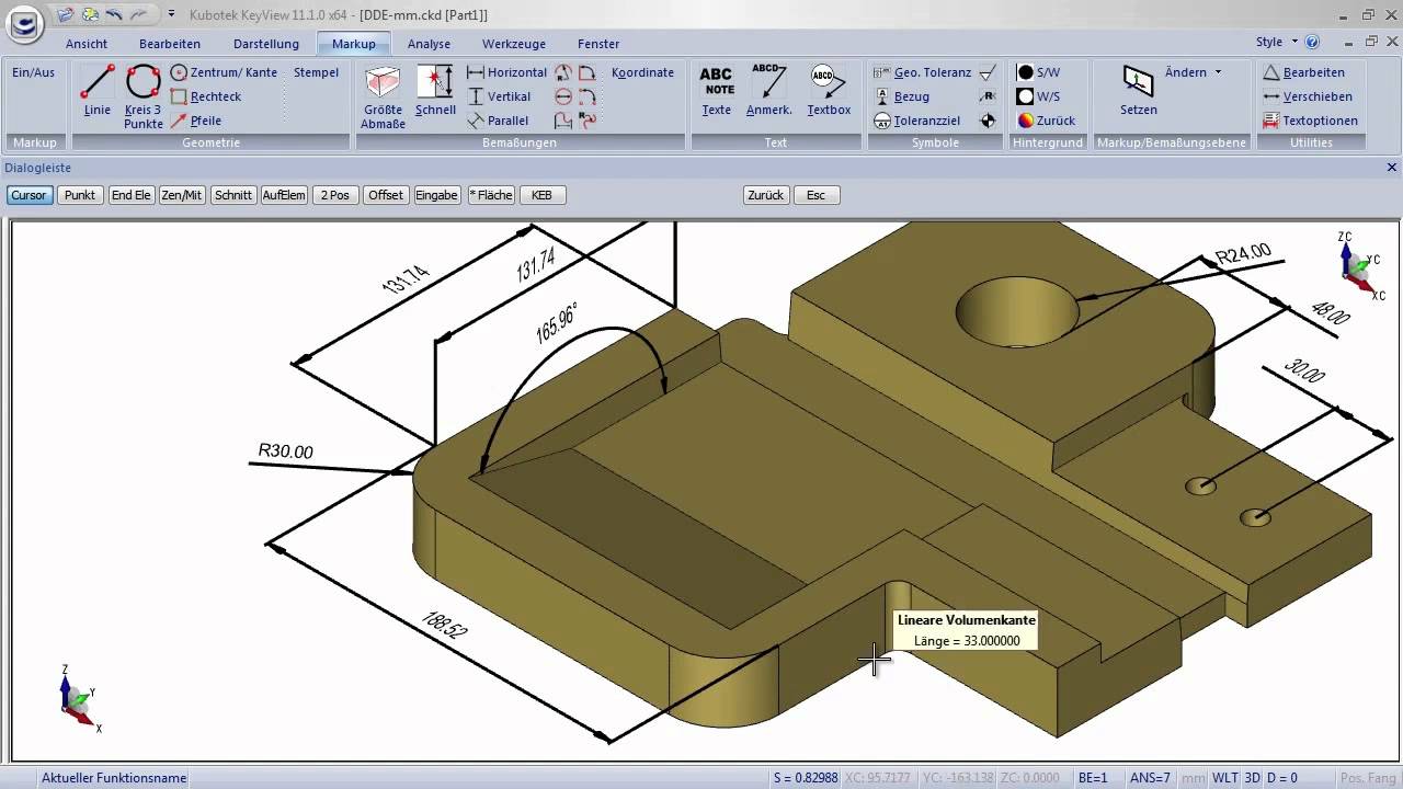 Dimensioning and Analysis in KeyView 11 - YouTube