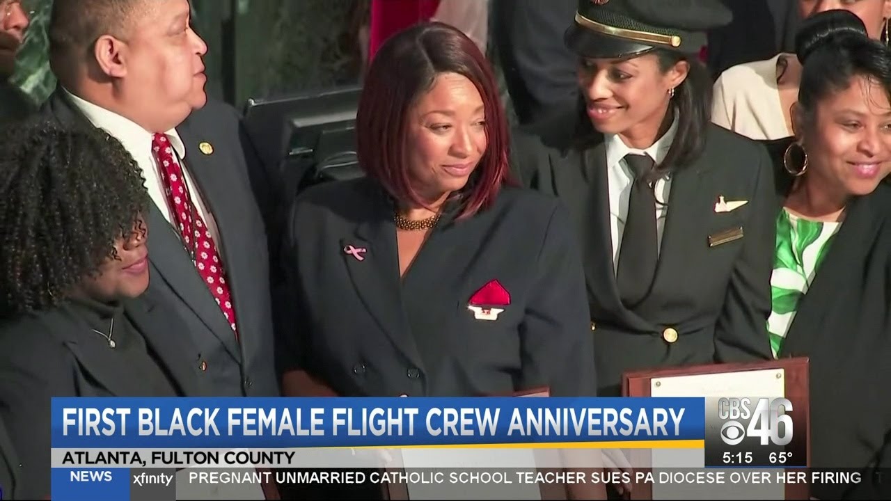 First Black female flight crew anniversary - YouTube