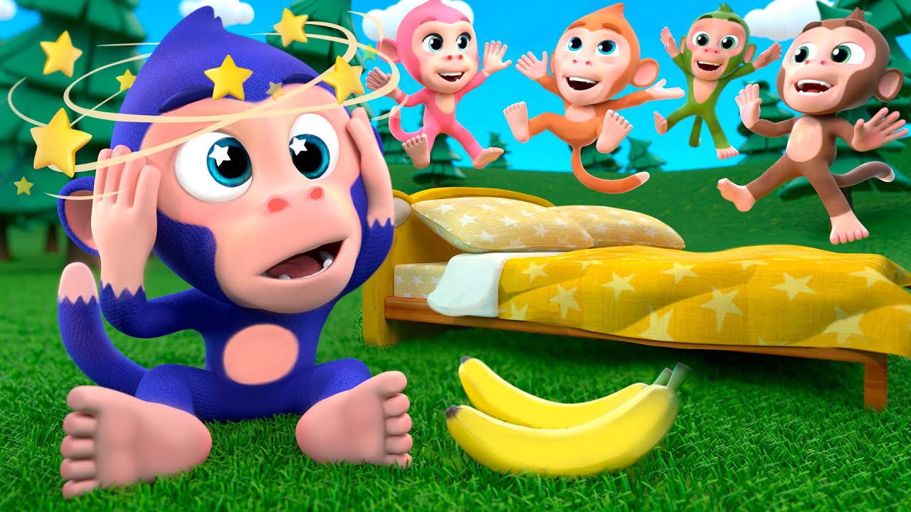 Counting with Five Little Monkeys! | Baby songs | Nursery Rhymes & Kids ...