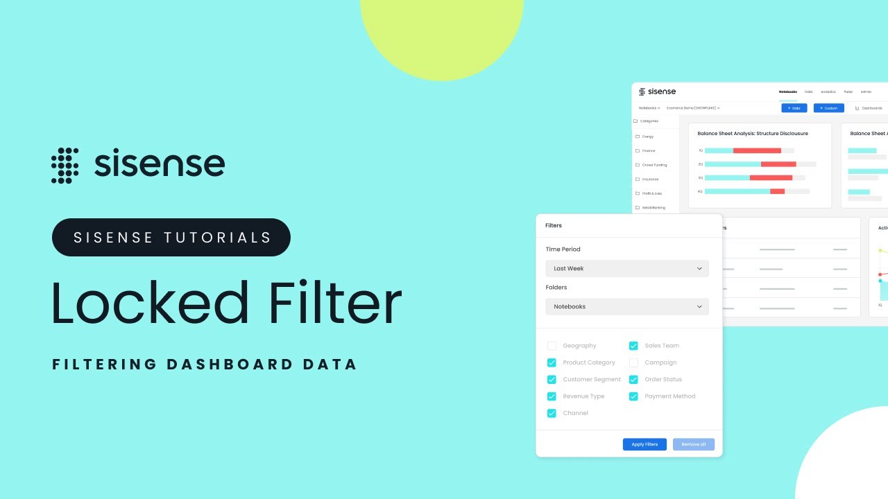 Locked Filter | Sisense Tutorials: Filtering Dashboard Data - YouTube