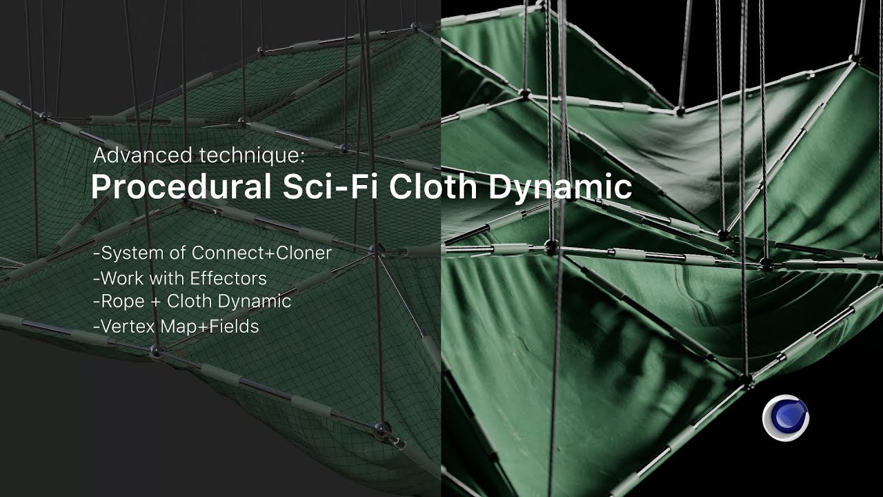 Procedural Sci-Fi Cloth and Rope Dynamic in Cinema 4D - YouTube