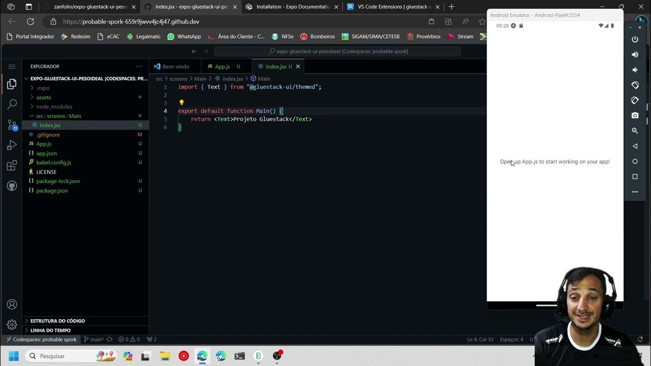 Expo #10 - Criando um projeto em Expo com Github/Codespaces - Peso Ideal - Parte 1 - YouTube