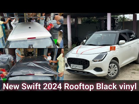 New Swift 2024 Rooftop Black Wrap || new swift modification || # ...