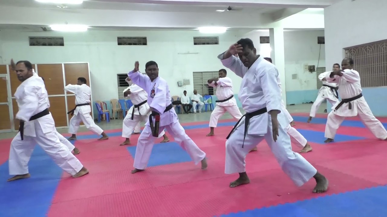 Senior karate Masters Practicing shotokan katas . wfsko India chief ...
