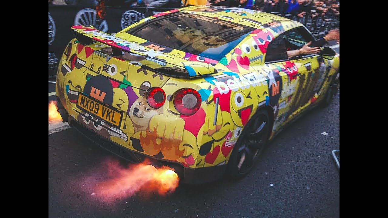 GUMBALL 3000 LONDON GTR FLAMES 🔥 - YouTube