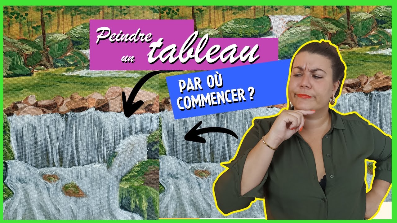 Tuto peinture acrylique débutant : par où débuter mon tableau ? - YouTube