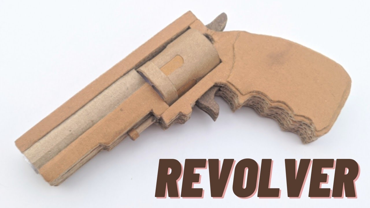 cardboard revolver easy || how to make cardboard gun - YouTube