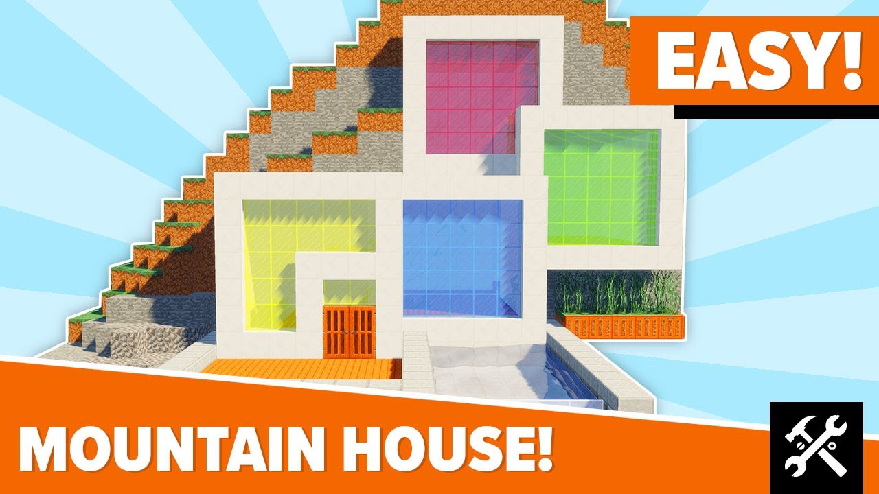Minecraft: How to Build a MODERN MOUNTAIN CUBE HOUSE - Tutorial (EASY ...