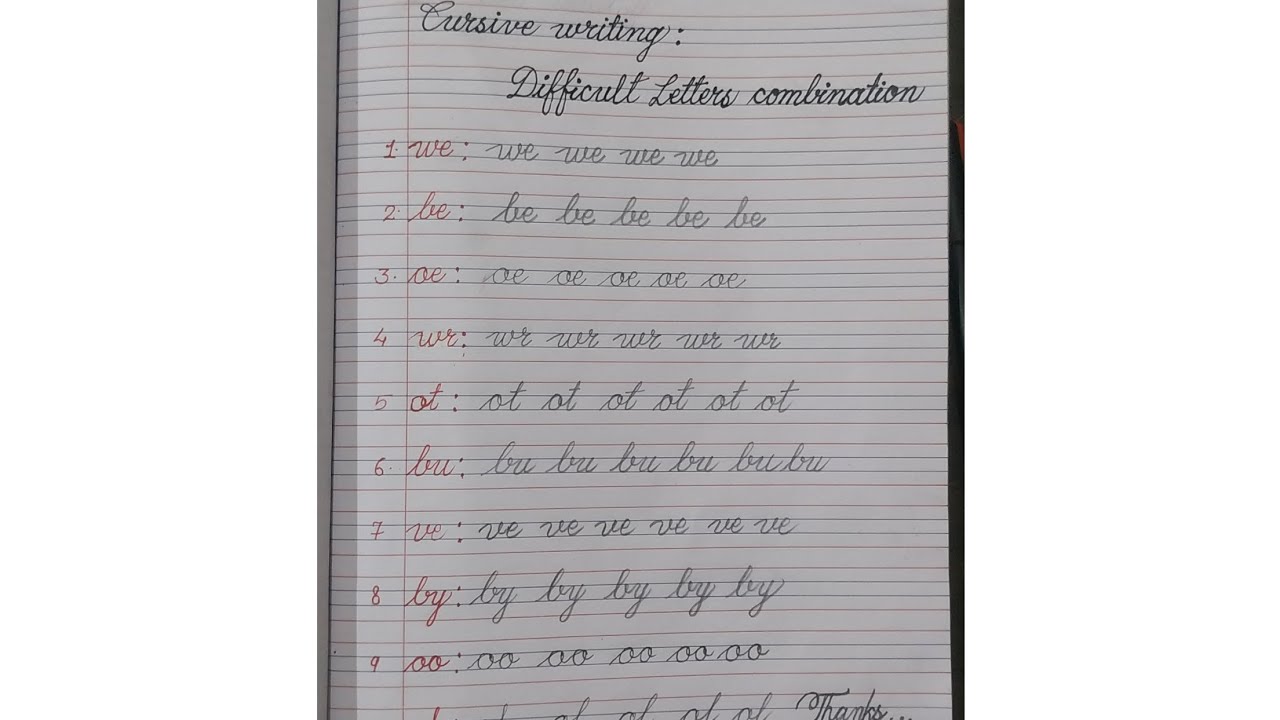 cursive letters #Difficult Letters combination#Letters#aaartswati - YouTube