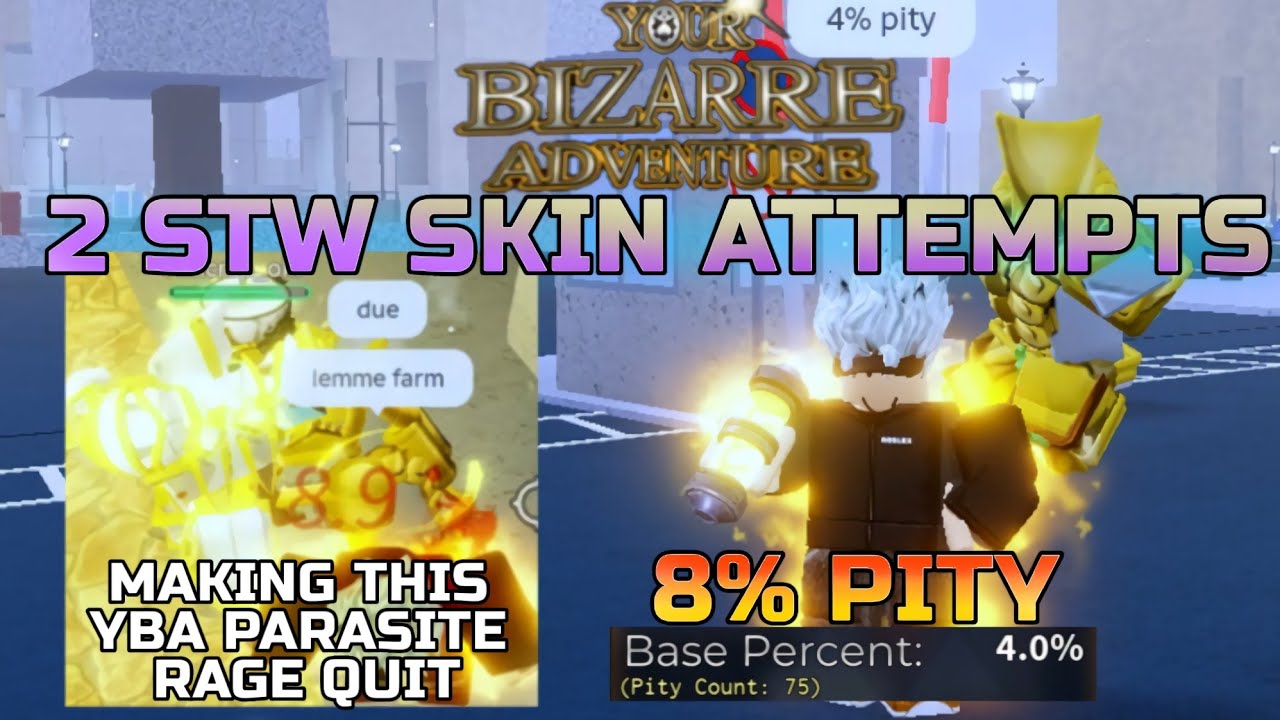 [YBA] 2 STW Skin Attempts + Humbling a Toxic Kid! - YouTube