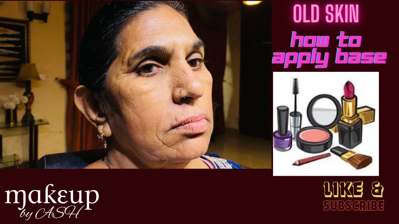 Makeup on old Mature Skin \ wrinkles skin makeup \ We covered all steps ...