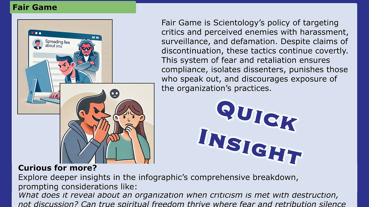 Fair Game - Scientology Quick Insights (Infographic) - YouTube