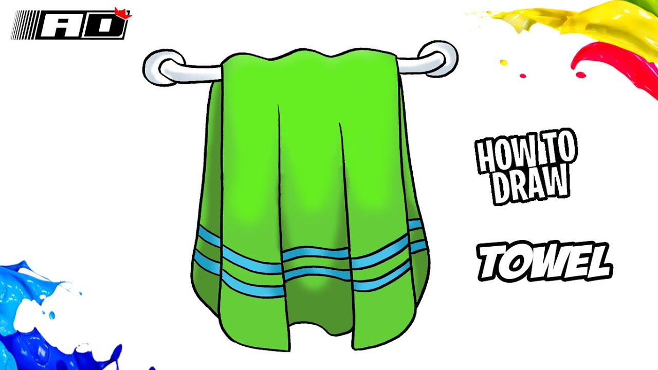 How to draw Towel - YouTube