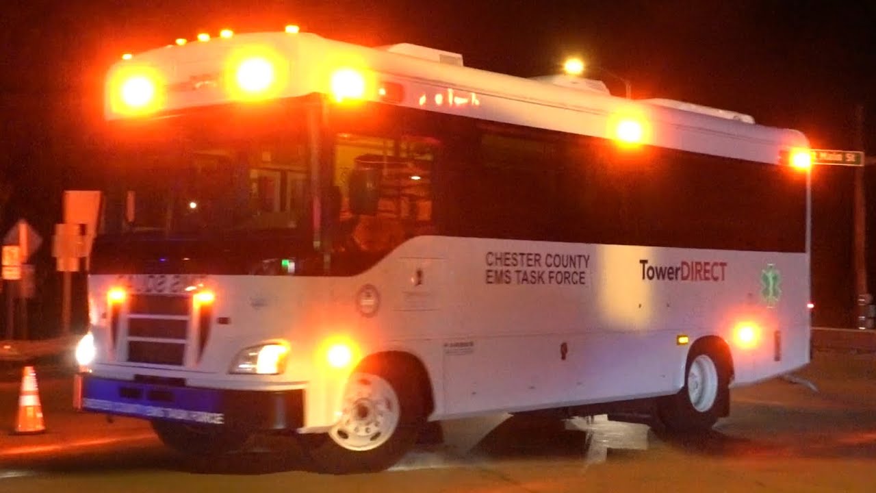 Tower Direct EMS Mass Casualty Bus 74 Responding 2/7/25 - YouTube