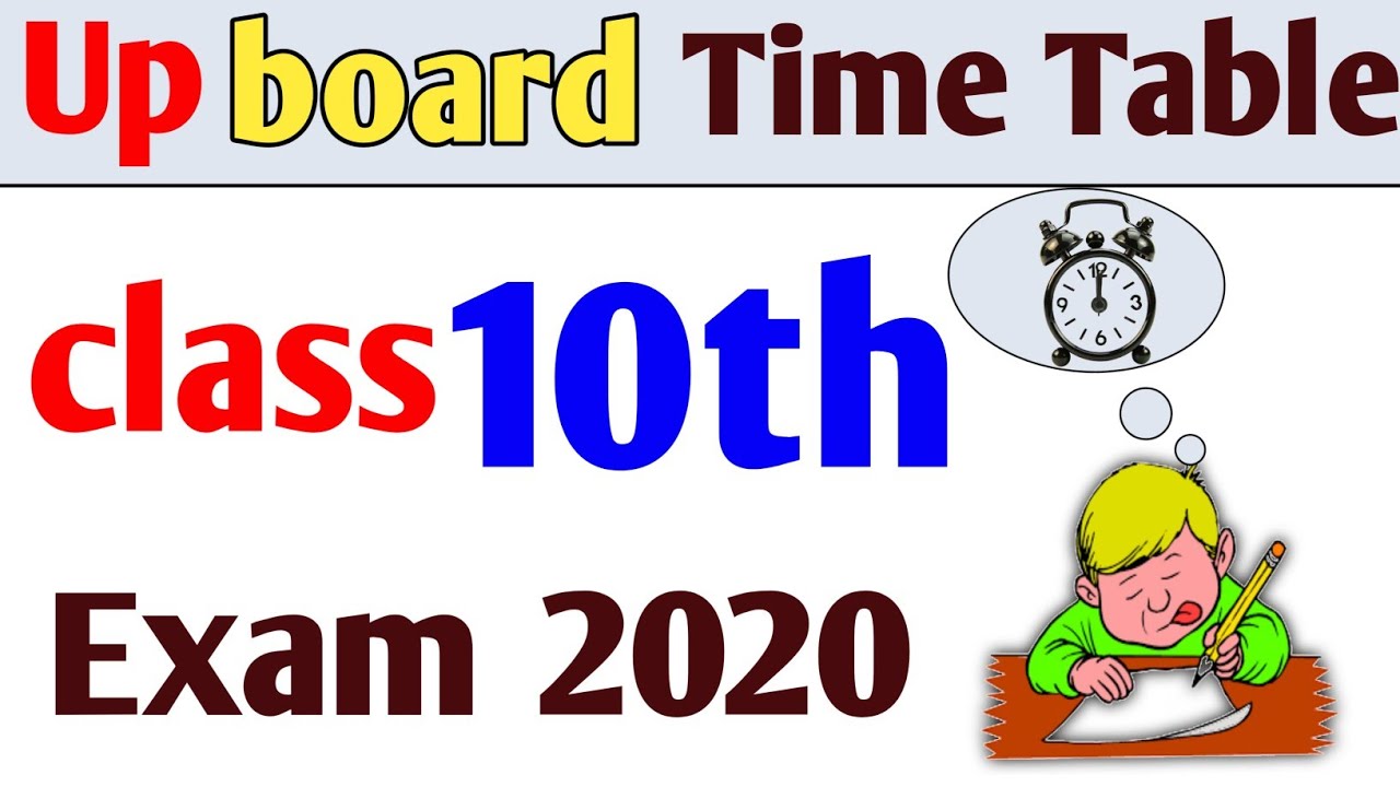 UP Board High School (10th) Exam Date Sheet 2020, Time Table, Schedule ...