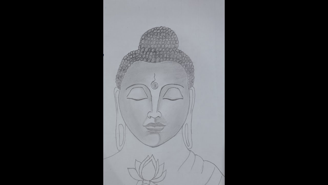 Gautam Buddha Sketch#Drawing - YouTube