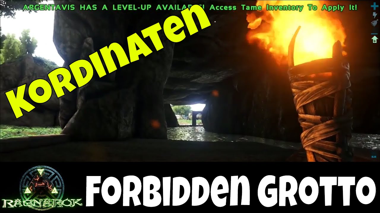 ARK RAGNOROK Forbidden Grotto Kordinaten der Höhle #10 Lets Play ARK ...