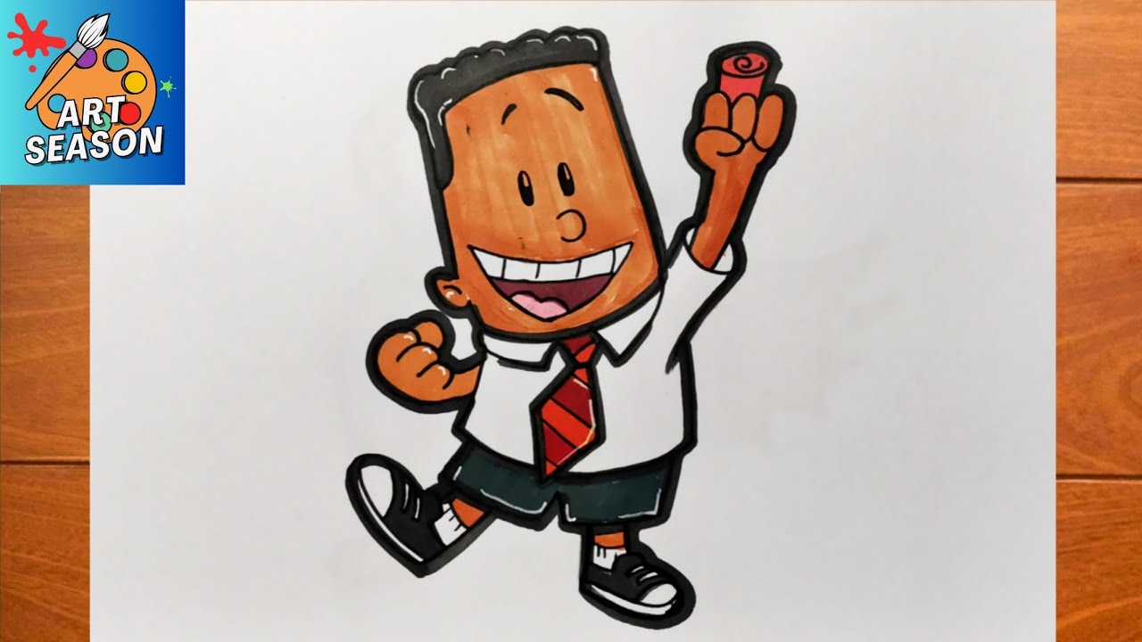 How to Draw George Beard from Captain Underpants - YouTube