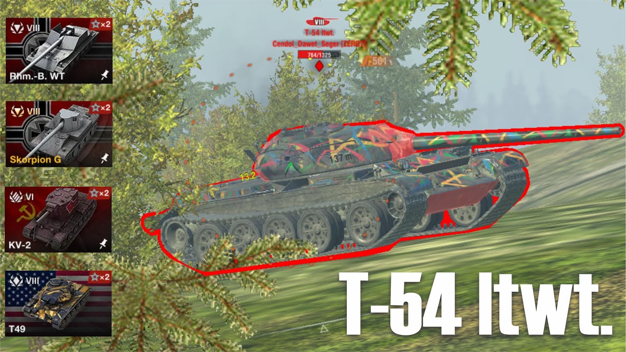 How to Ammorack T-54 ltwt. World of Tanks Blitz - YouTube