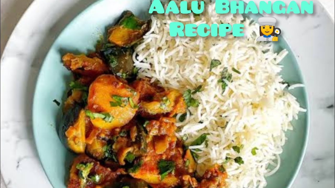 Aalu Bhangan 🥔🍆 | Sarso ke tail mein banay Bhangan | | White Rice ...