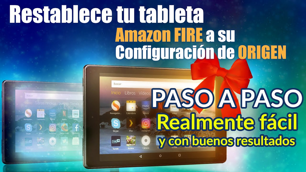 FORMATEAR Y REINICIAR tablet AMAZON Fire 7 y Fire a su punto de ORIGEN ...
