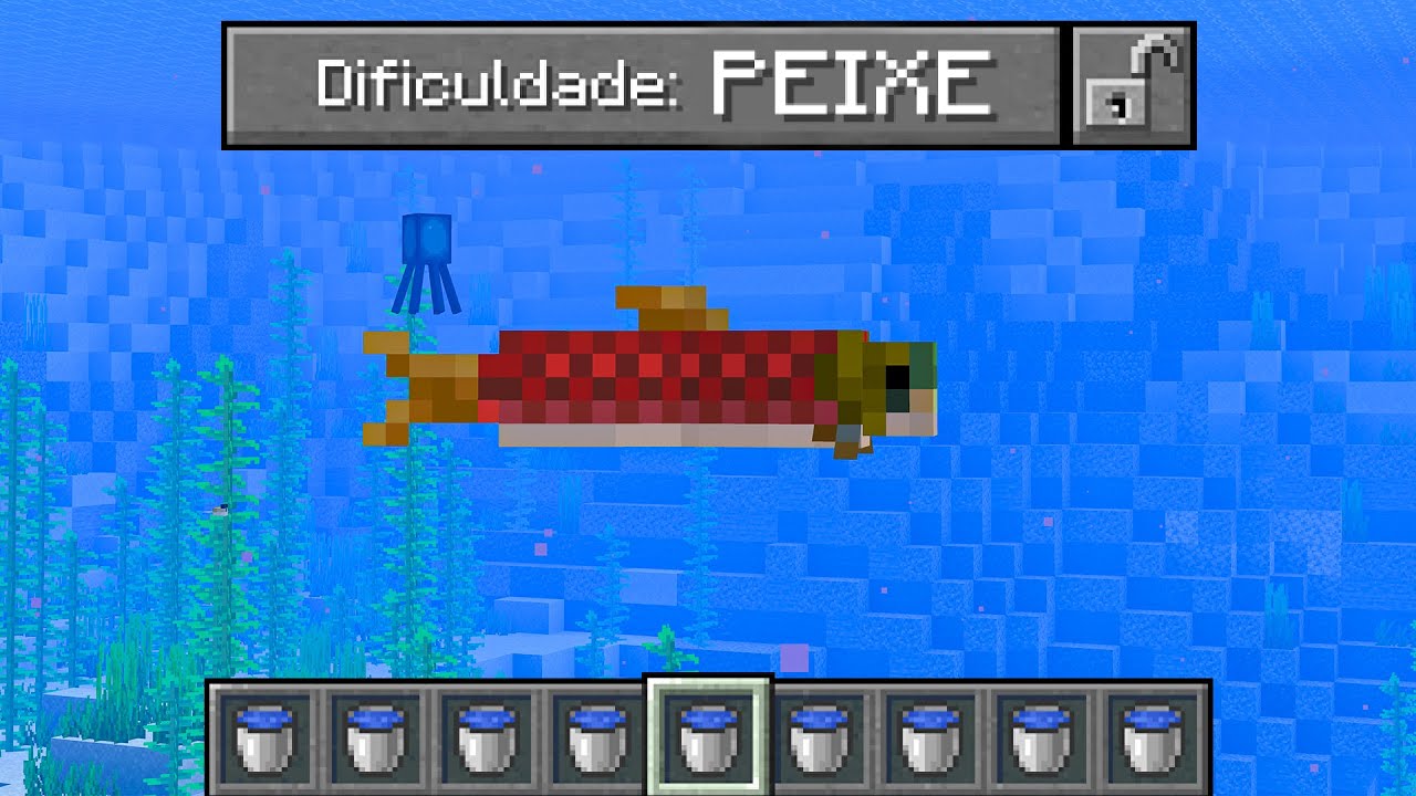 JOGANDO MINECRAFT como um PEIXE 🐠 - YouTube