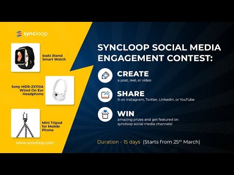 Syncloop Social Media Challenge 2024 || Free Swags & Goodies || Hurry Up!! - YouTube