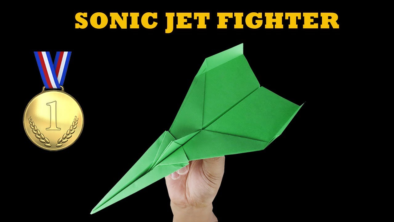 How to make Best Sonic Jet fighter Paper Airplane ️🎖️ - YouTube