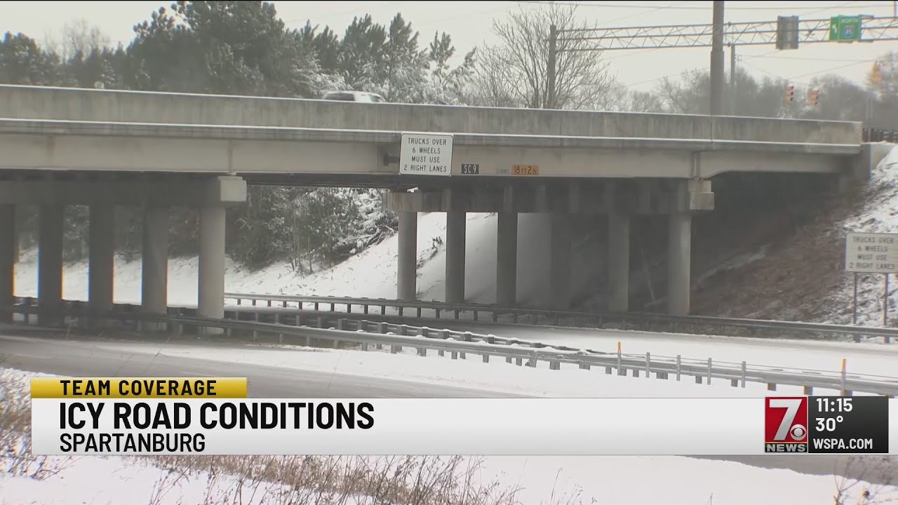 Road conditions dangerous; SCDOT says to avoid driving - YouTube