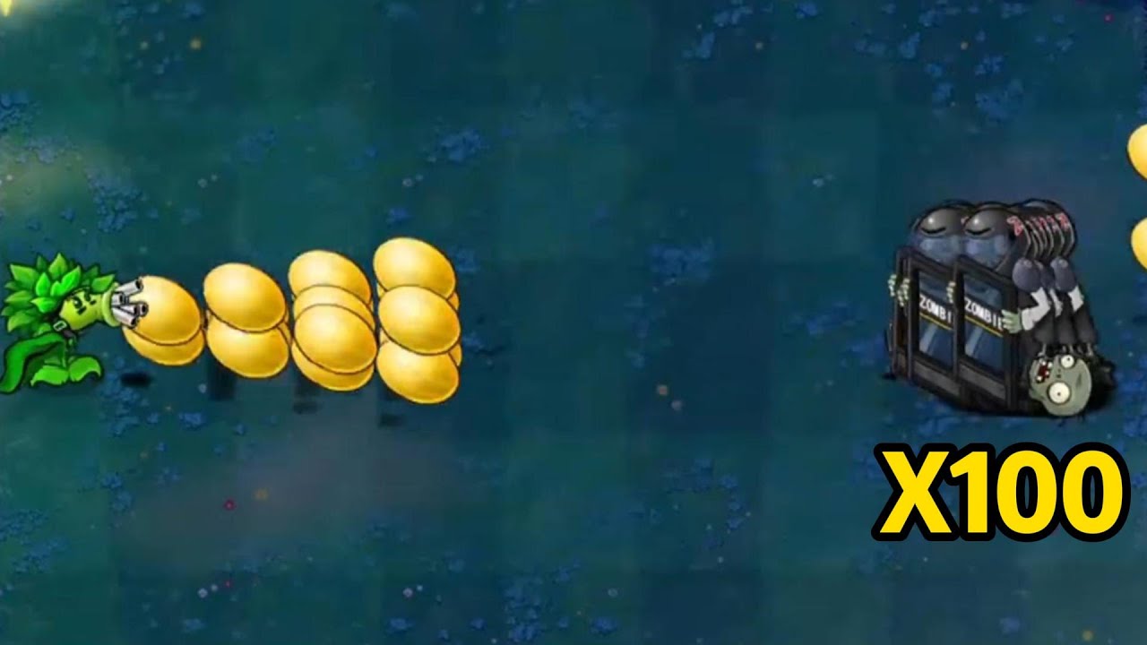 Plants launch golden watermelons VS100 explosion-proof shield zombies ...