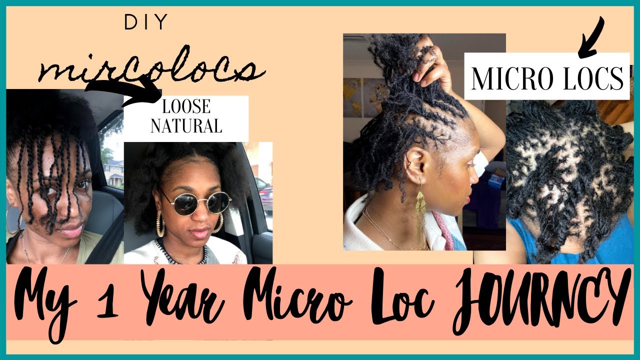 My 1 Year Microloc Journey | Loose Natural to Microlocs | #DIYMicrolocs ...