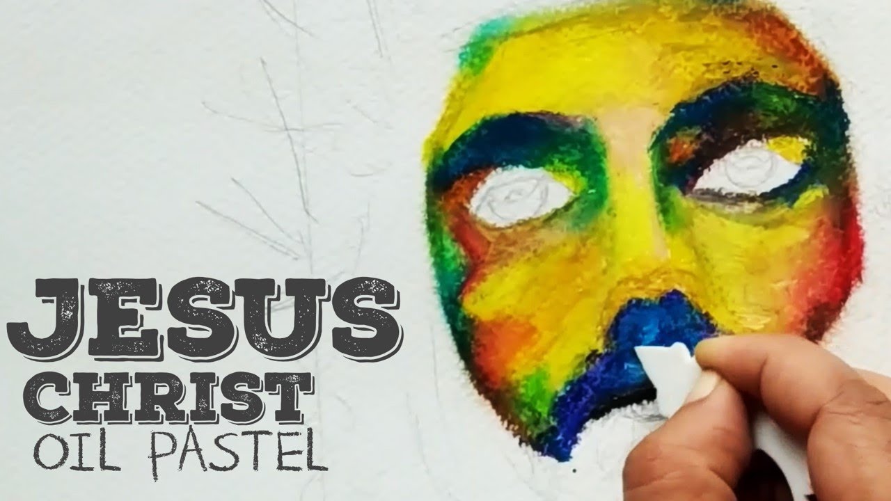 Jesus Oil Pastel drawing for christmas | How to Draw Jesus Easy ...