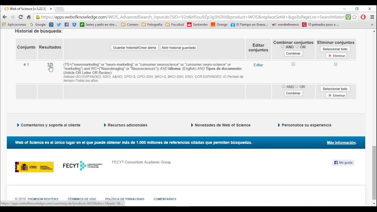 Tutorial 1. Descarga de documentos en Web of Science para SciMAT ...