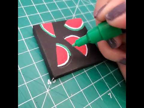 MINI CANVAS & POSCA PAINT PENS - YouTube