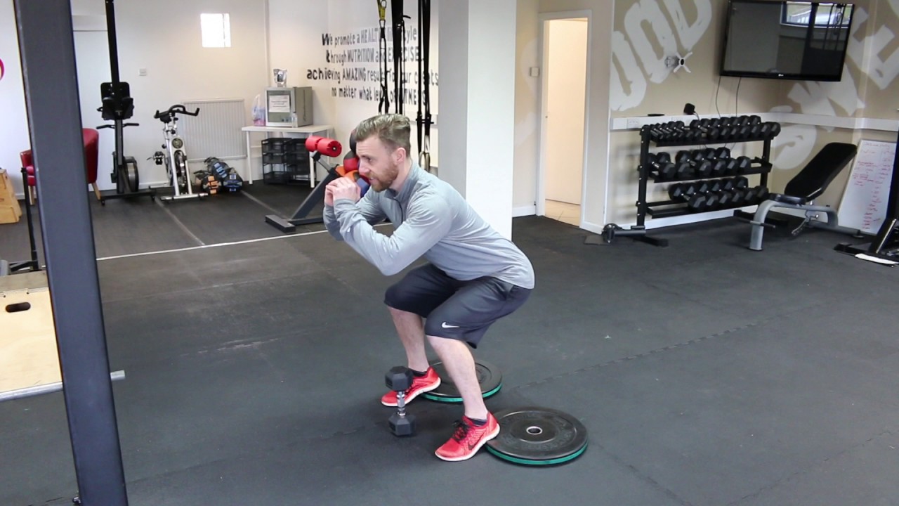 Squat variation to hit glutes or quads - YouTube