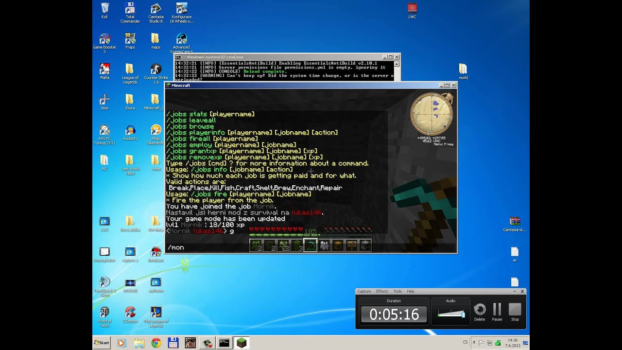 Minecraft Plugin Jobs 1.5.2 - YouTube