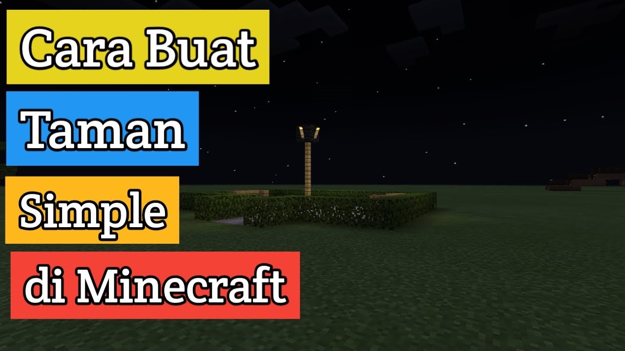 cara membuat taman di minecraft - YouTube