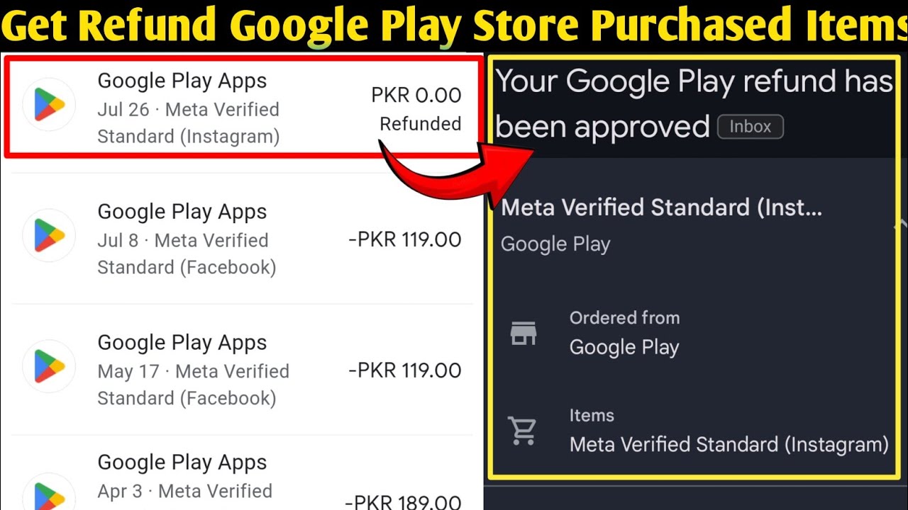 Google Play Store Amount Refund Process Step by Step | Play Store ...