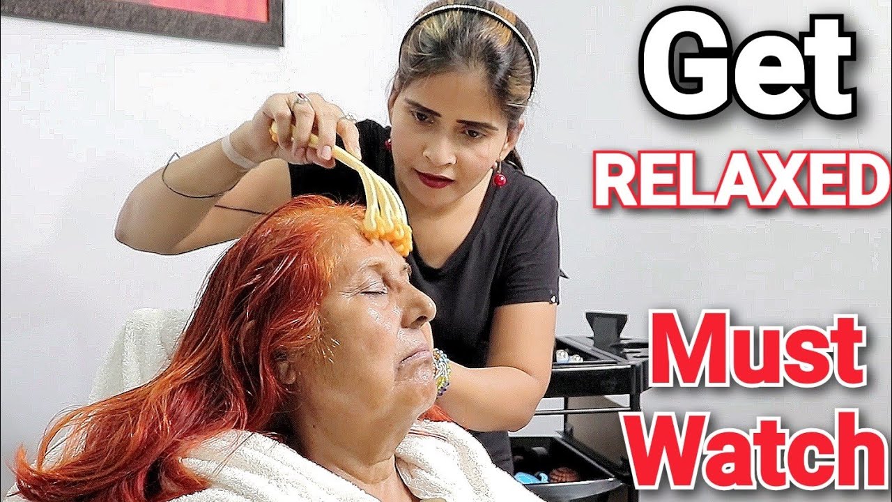 ASMR Head Massage in long hair by Cosmic lady barber - ASMR Massage Get ...