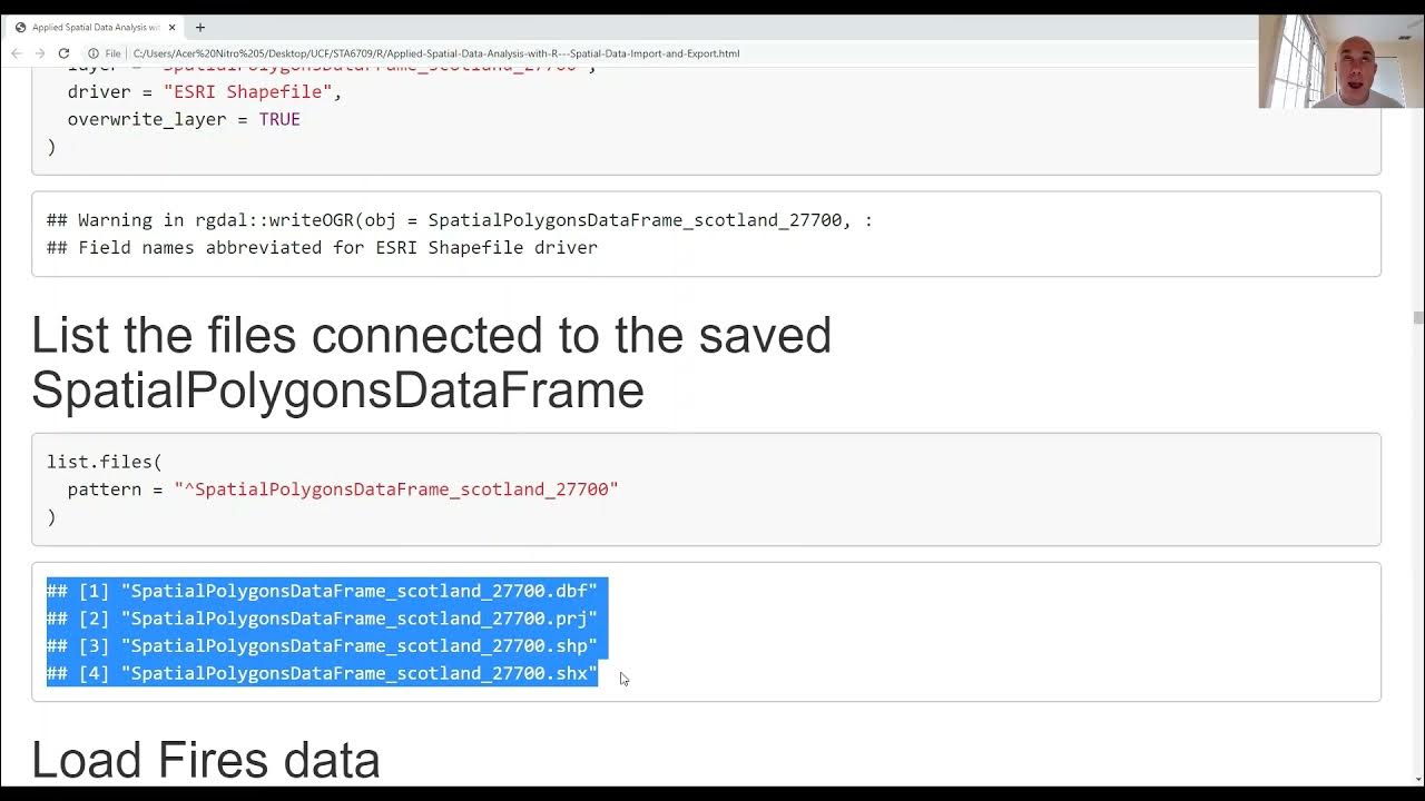 Applied Spatial Data Analysis With R Spatial Data Import And Export Part 2 Youtube