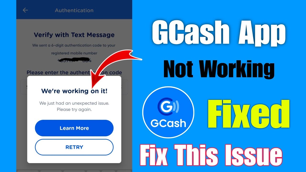 how to fix gcash we're working on it | gcash app login problem | why ...