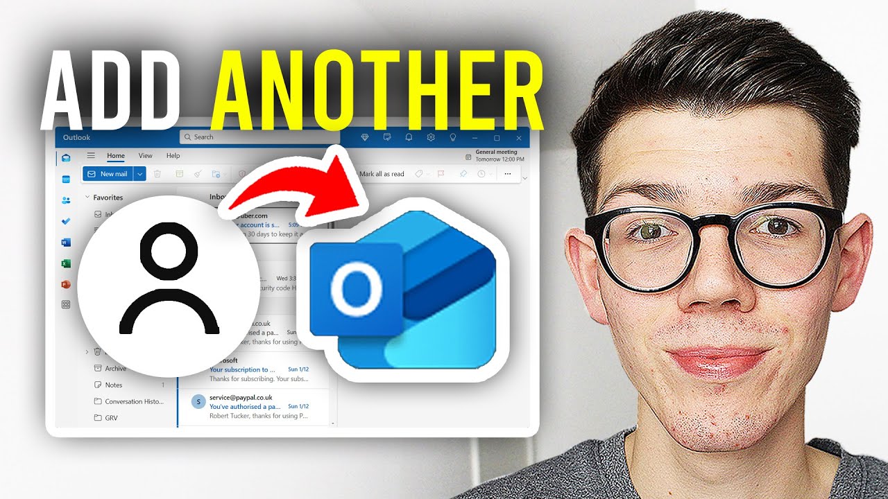 How To Add Another Email Account In Outlook - Full Guide - YouTube
