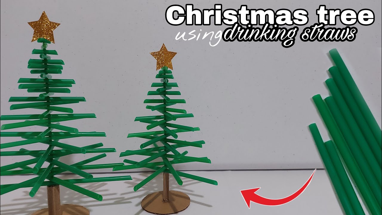 DIY CHRISTMAS TREE USING DRINKING STRAWS | KAKAIBA AT SIMPLE LANG GAWIN ...