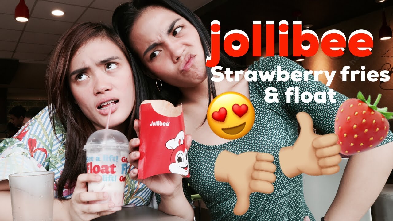 JOLLIBEE STRAWBERRY FRIES AND STRAWBERRY TEA FLOAT TASTE TEST by Chase ...