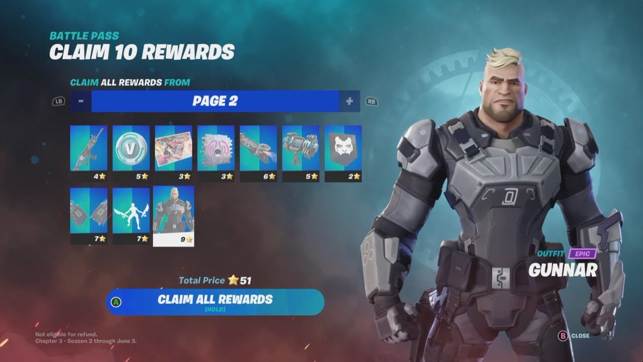 How to Unlock Gunnar in Fortnite | Battle Pass Rewards Page 2 - YouTube